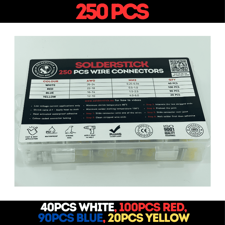 IP67 Waterproof Wire Joints Buy our 250PCS SOLDERSTICK Wire Connectors